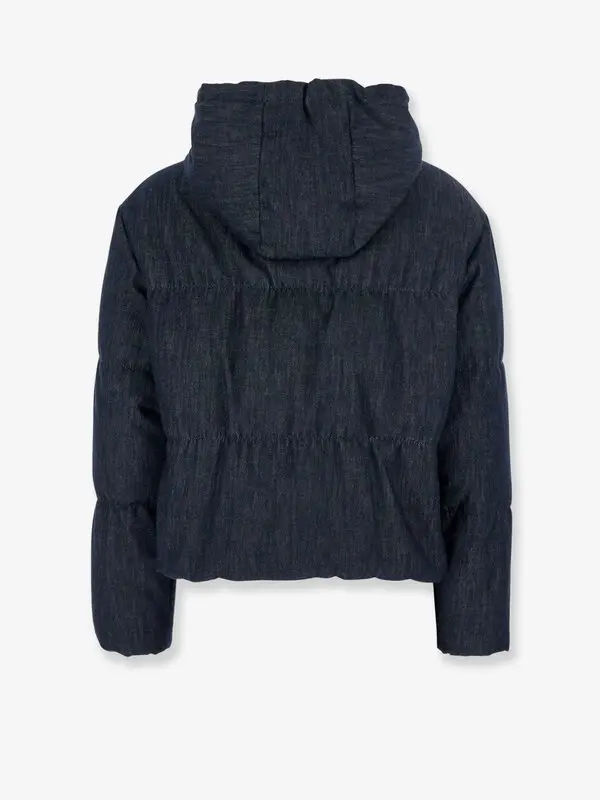 Brunello Cucinelli Hooded Padded Denim Jacket