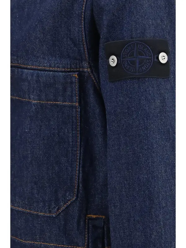 Stone Island Denim Biker Jacket