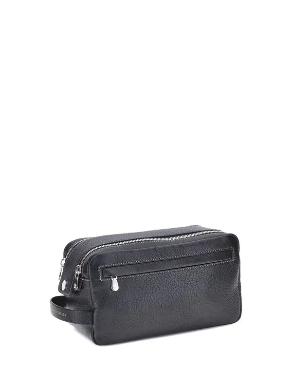 Brunello Cucinelli Pebbled Leather Beauty Case