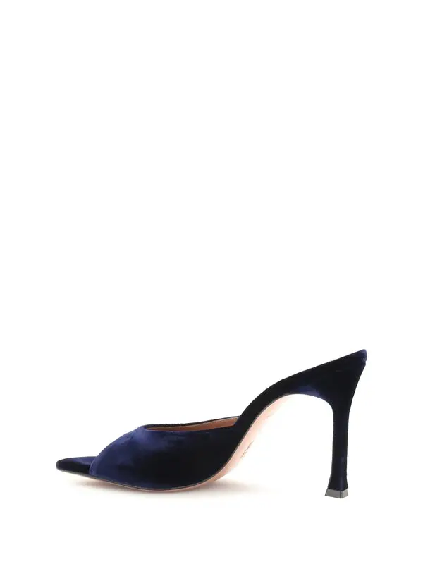 Amina Muaddi Alexa Velvet Sandals