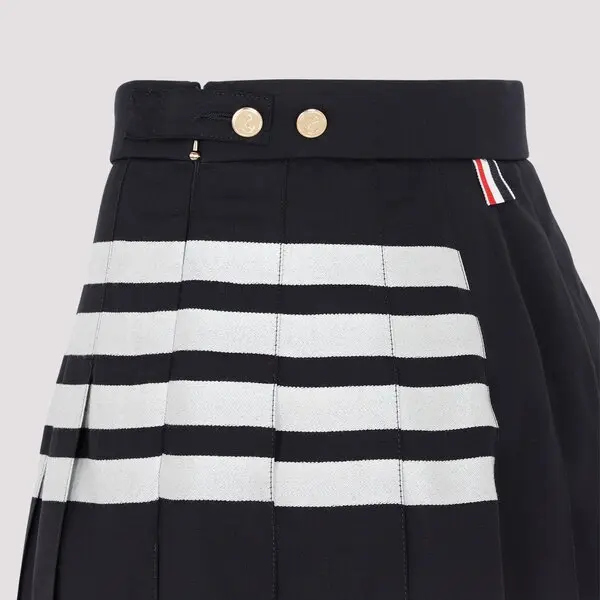 Thom Browne 4-bar Pleated Miniskirt