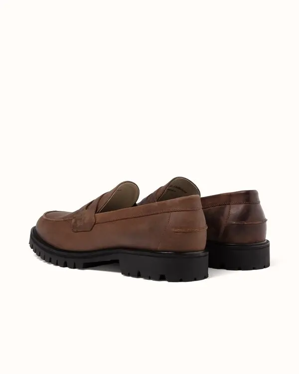 DUKE + DEXTER Vibram Distressed Lug Loafer