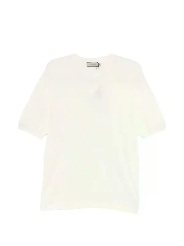 Canali Short-sleeve Knitted T-shirt - Neutrals