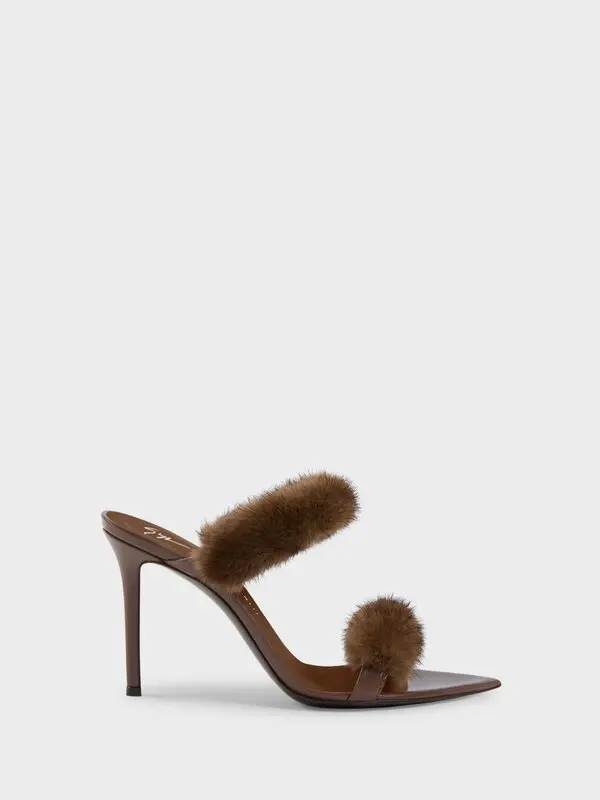 GIUSEPPE ZANOTTI Lizzie Mule 90 - Light Brown