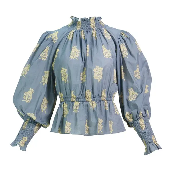 KRISTINIT Antique Print Zanne Blouse