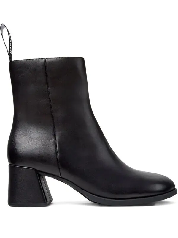 Camper Heeled Ankle Boots - Black