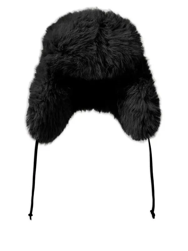 Perfect Moment Hat Faux Fur Trapper Hat - Black