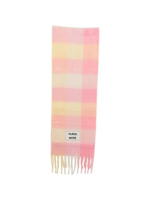 VERB TO DO Scarf Plaid "travel More - Multi