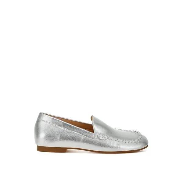 RAG & CO Dama Metallic Pleather Loafers In By
