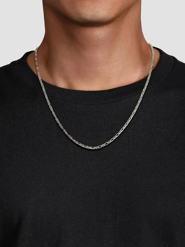 GABRIEL & CO Classic Sterling Figaro Chain Necklace/3mm