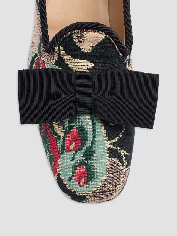Valentino Garavani Bowow Loafers In Jacquard Fabric