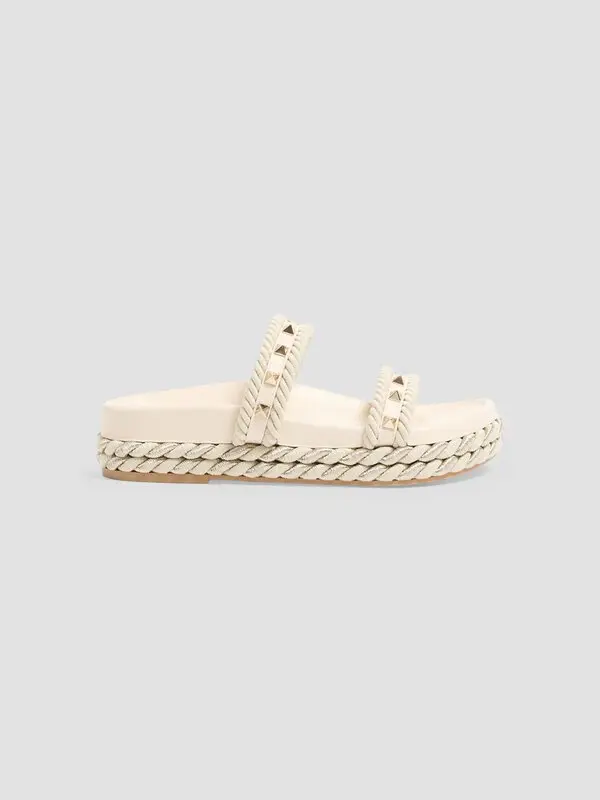 Valentino Garavani Rockstud 20mm Slide Sandals In Calfskin