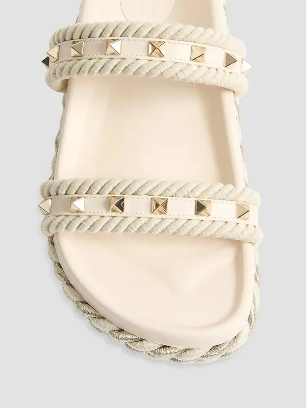 Valentino Garavani Rockstud 20mm Slide Sandals In Calfskin