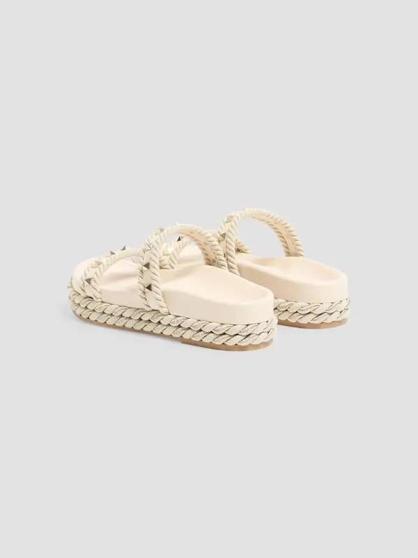 Valentino Garavani Rockstud 20mm Slide Sandals In Calfskin