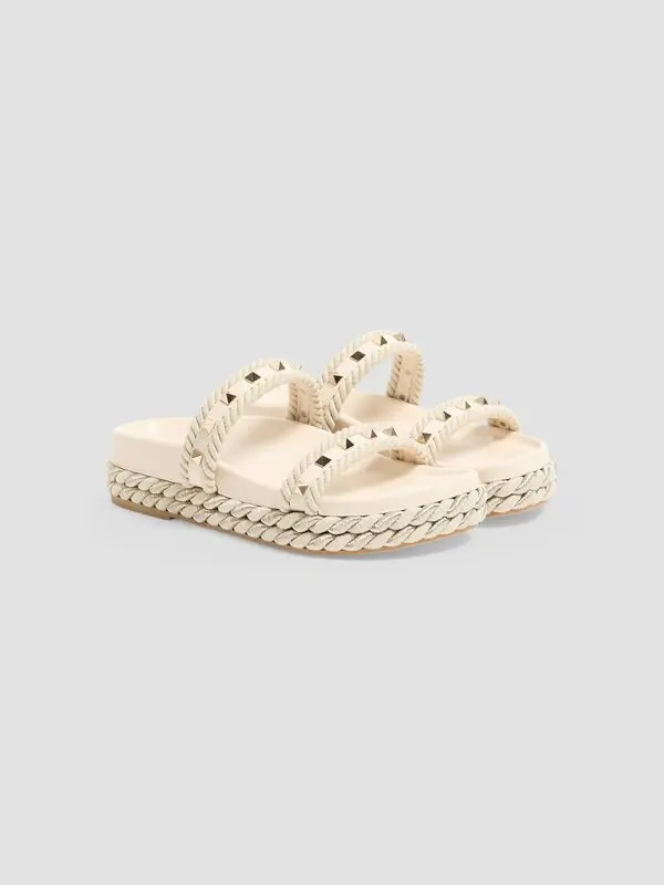 Valentino Garavani Rockstud 20mm Slide Sandals In Calfskin