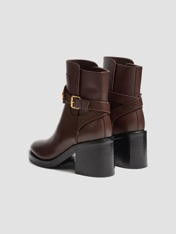 Valentino Garavani Vlogo Signature Calfskin Ankle 70mm Boots