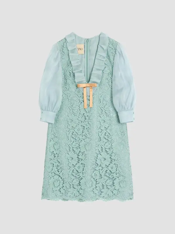 Valentino Garavani Short Dress In Heavy Lace