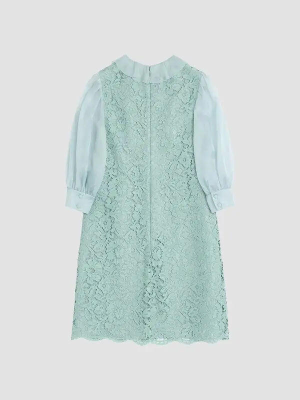 Valentino Garavani Short Dress In Heavy Lace