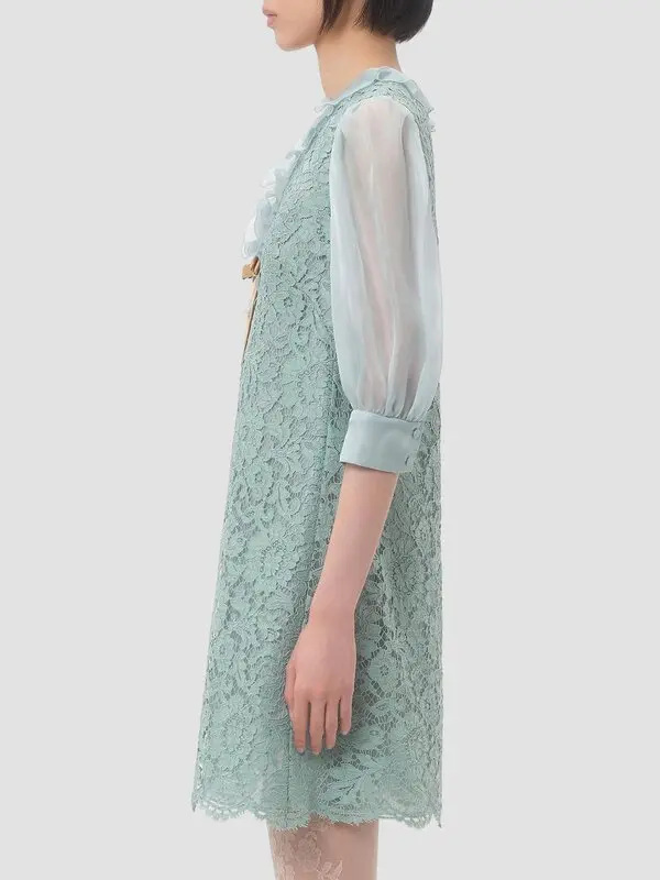 Valentino Garavani Short Dress In Heavy Lace