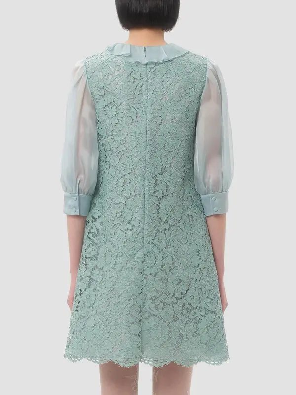 Valentino Garavani Short Dress In Heavy Lace