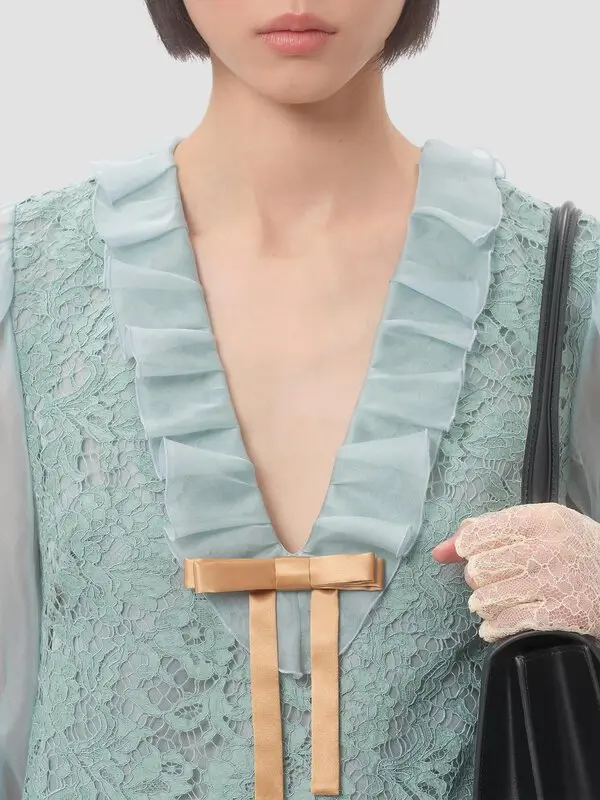 Valentino Garavani Short Dress In Heavy Lace