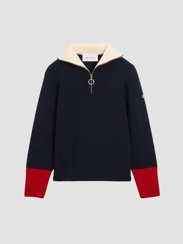 AMI Paris Zipped Collar Sweater
