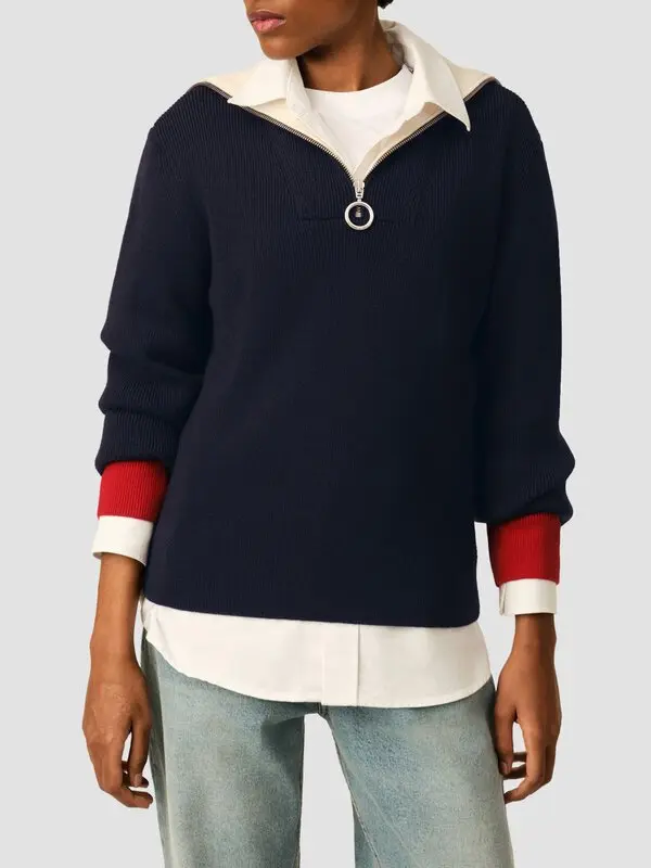 AMI Paris Zipped Collar Sweater