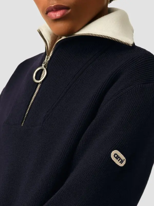 AMI Paris Zipped Collar Sweater