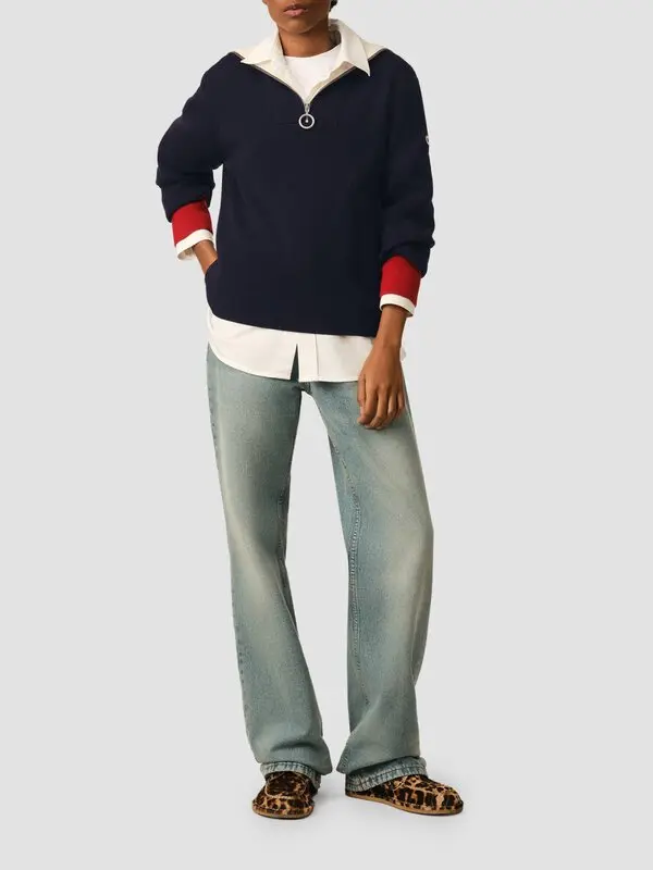 AMI Paris Zipped Collar Sweater