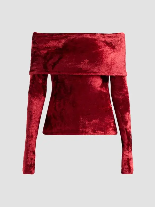 Lapointe Off-the-shoulder Velvet Top