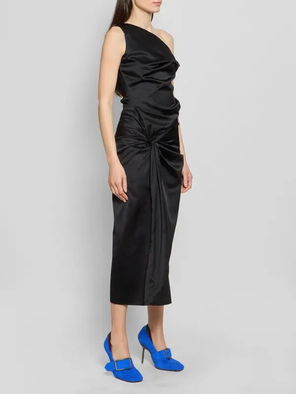 Dries Van Noten Dumas Gathered One-shoulder Midi Dress