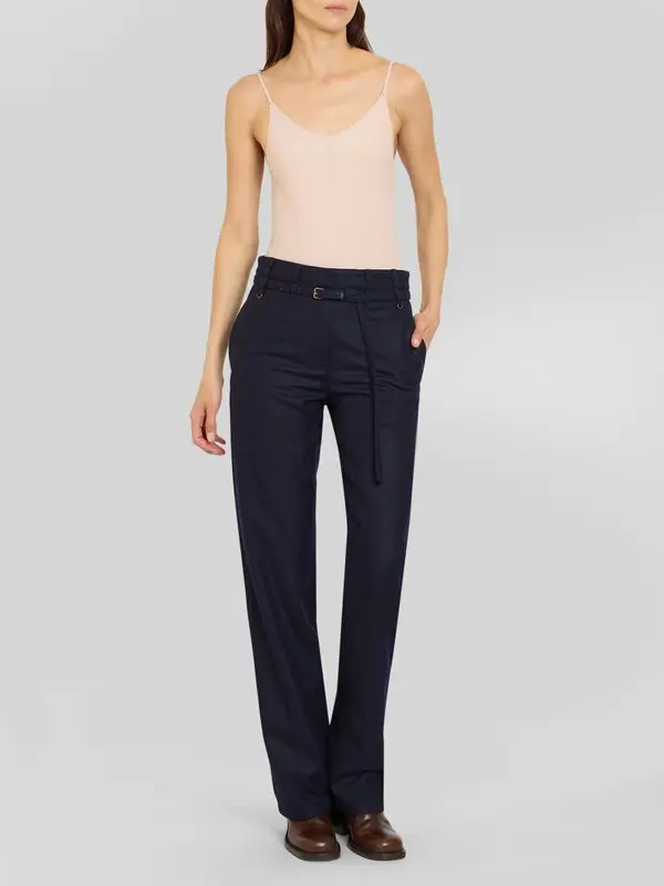 Dries Van Noten Plash Wool Straight-leg Trousers