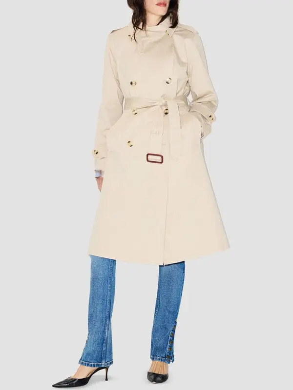 RE/DONE Cara Stretch Cotton Trench Coat