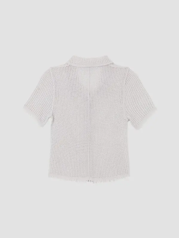 RE/DONE Amelia Cashmere Polo Top