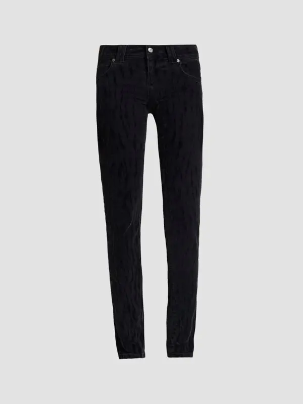 RE/DONE Lean Flocked Zebra-print Low-rise Jeans - Zebra Flocked