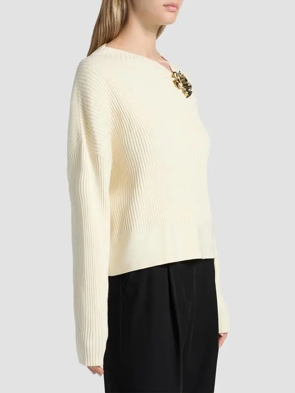 Acler Westie Floral-detail Knit Sweater