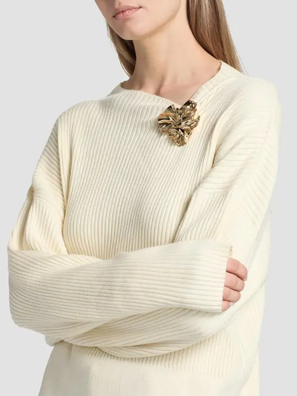 Acler Westie Floral-detail Knit Sweater