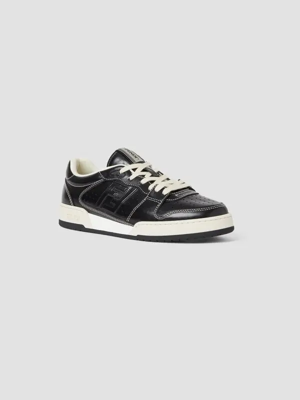 Fendi Match Leather Low-top Sneakers - Nero Merinos