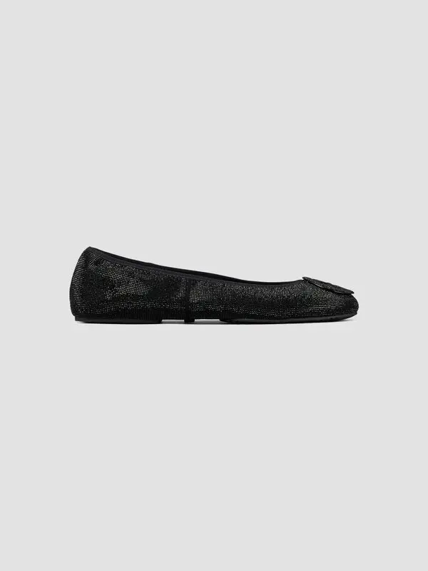 Tory Burch Reva Studded Ballet Flats - Black