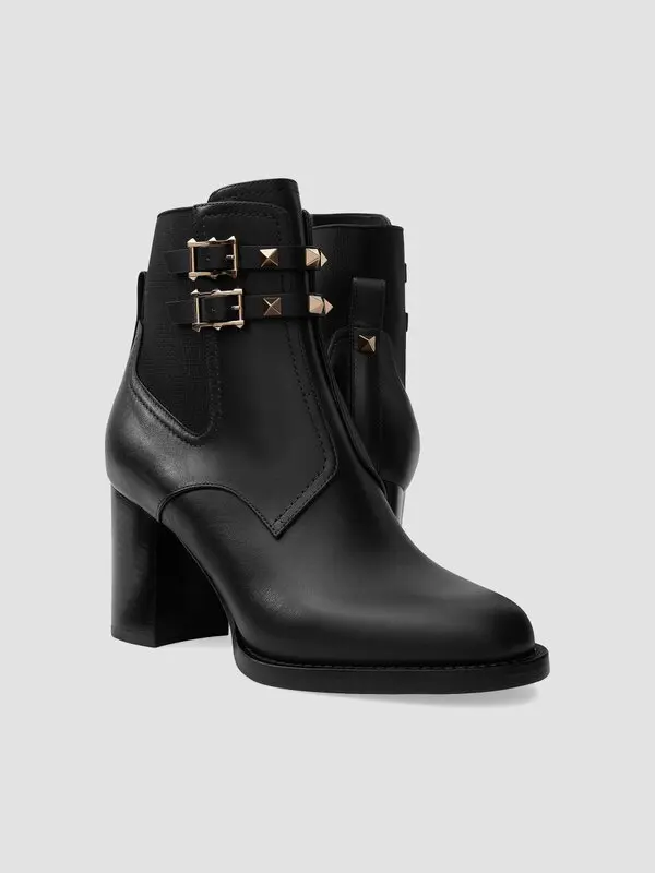 Valentino Garavani Rockstud 70mm Calfskin Ankle Boots