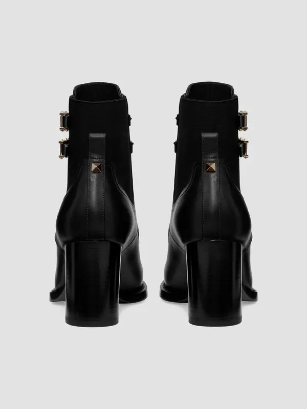 Valentino Garavani Rockstud 70mm Calfskin Ankle Boots