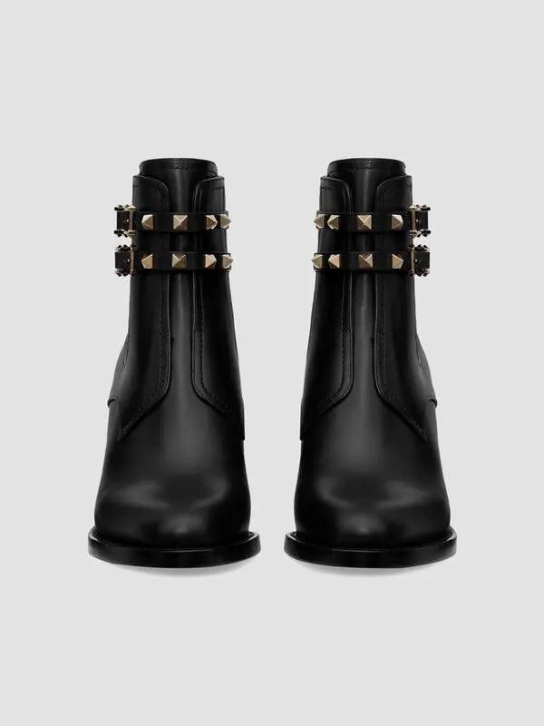 Valentino Garavani Rockstud 70mm Calfskin Ankle Boots