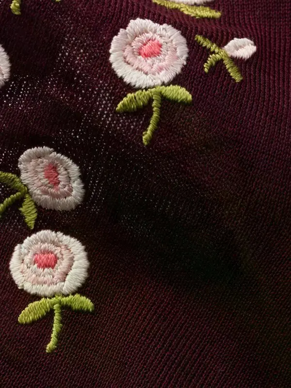 Prada Embroidered Over-the-knee Cotton Socks - Red