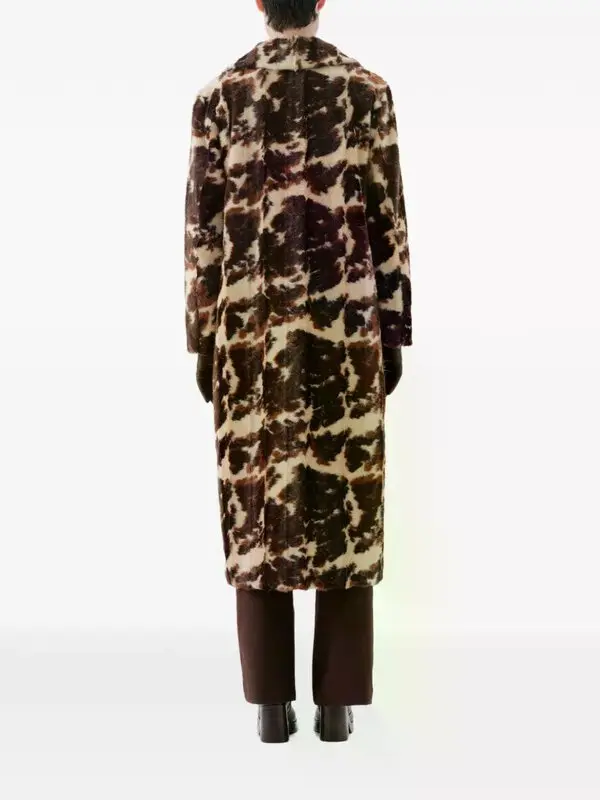 UNREAL FUR Nenet Cow-print Faux-fur Coat