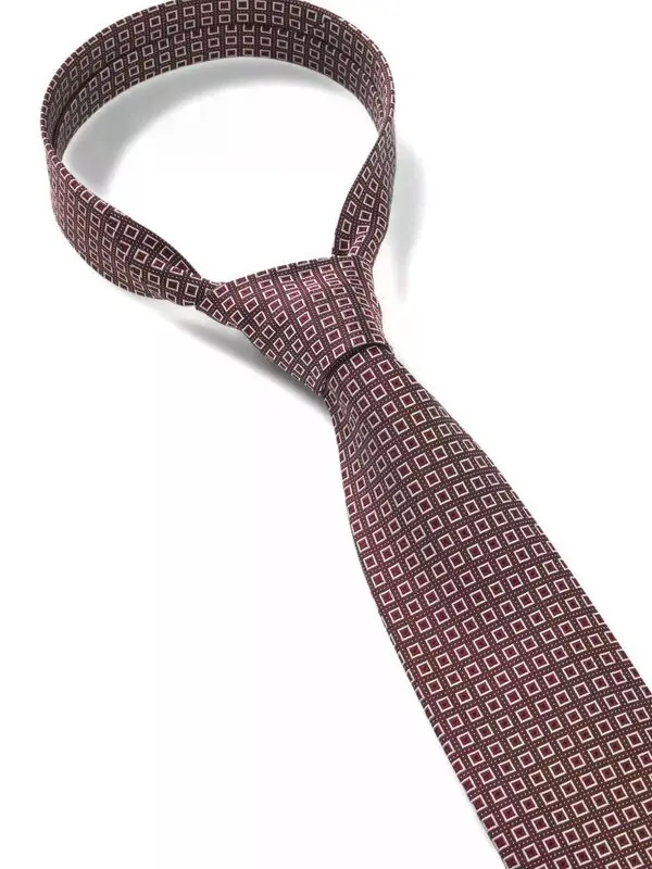 BOSS Silk-blend Tie With Micro-pattern Jacquard