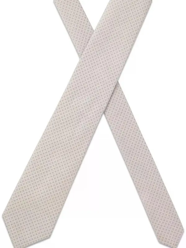 BOSS Geometric-pattern Silk Tie