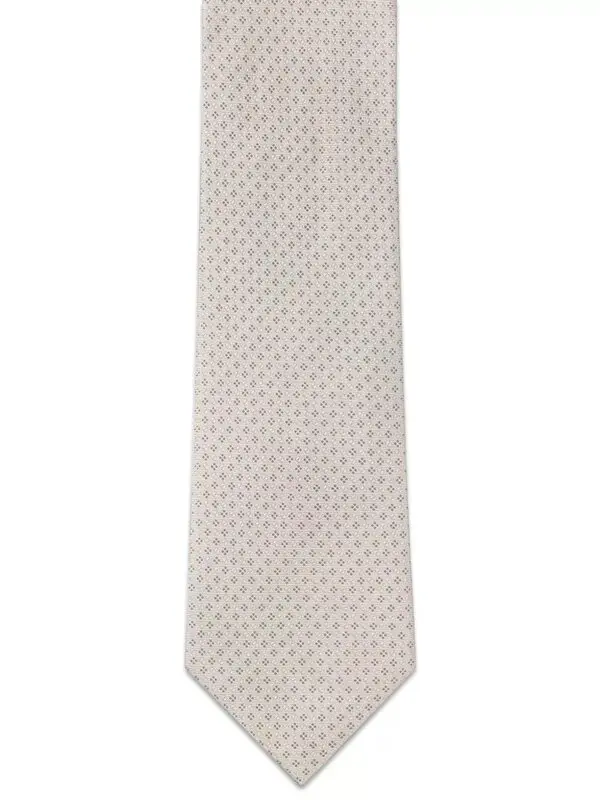 BOSS Geometric-pattern Silk Tie