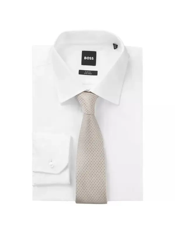 BOSS Geometric-pattern Silk Tie
