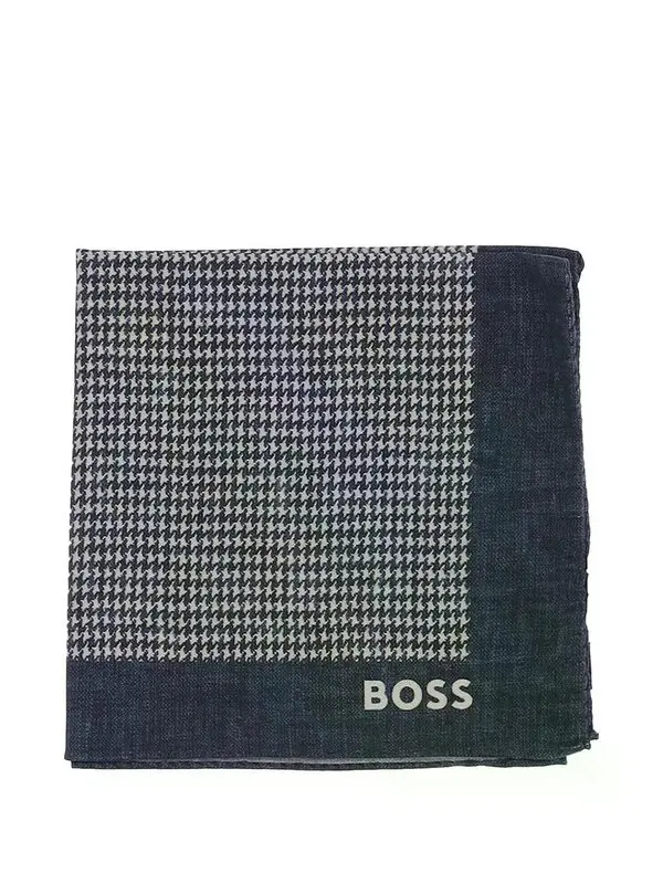 BOSS Houndstooth-pattern Pocket Square
