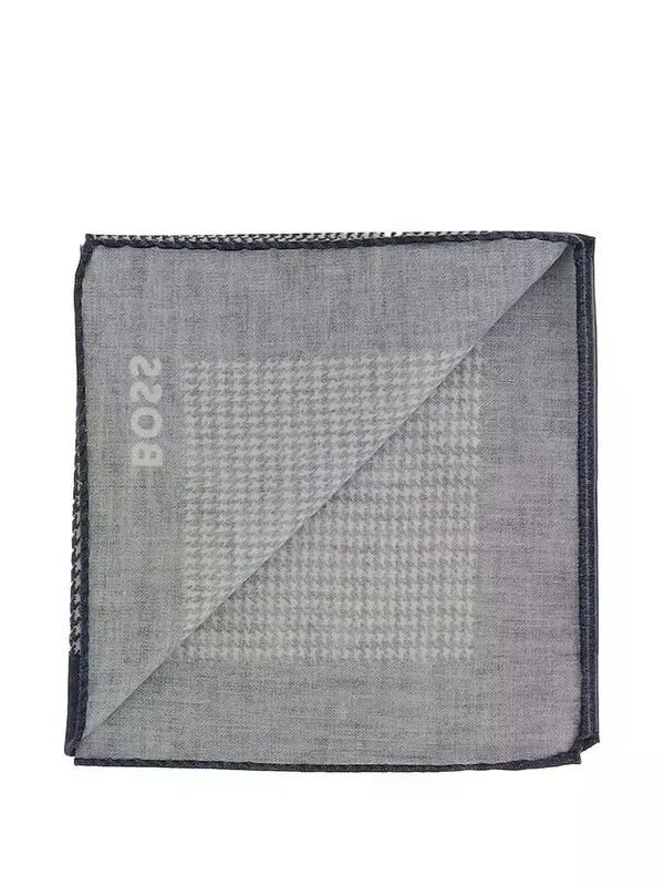 BOSS Houndstooth-pattern Pocket Square